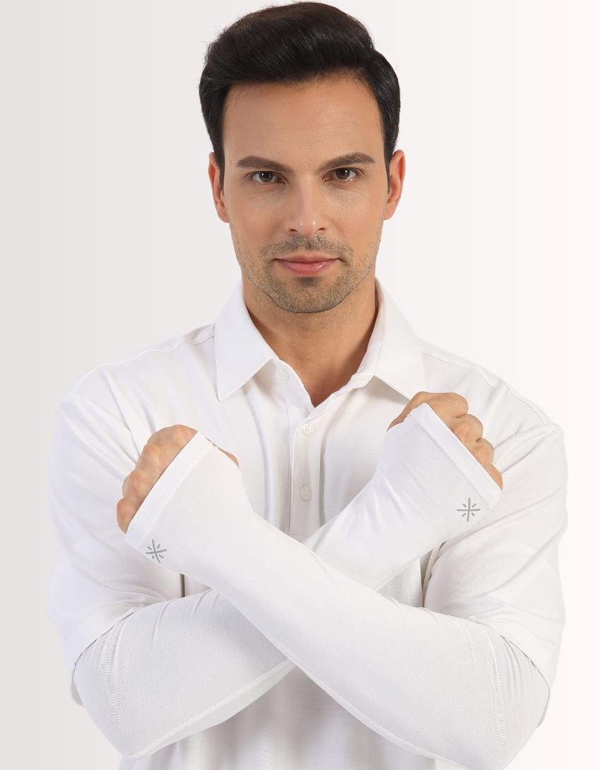 Male Arm Sleeve UPF50+ White – UVX Clothing