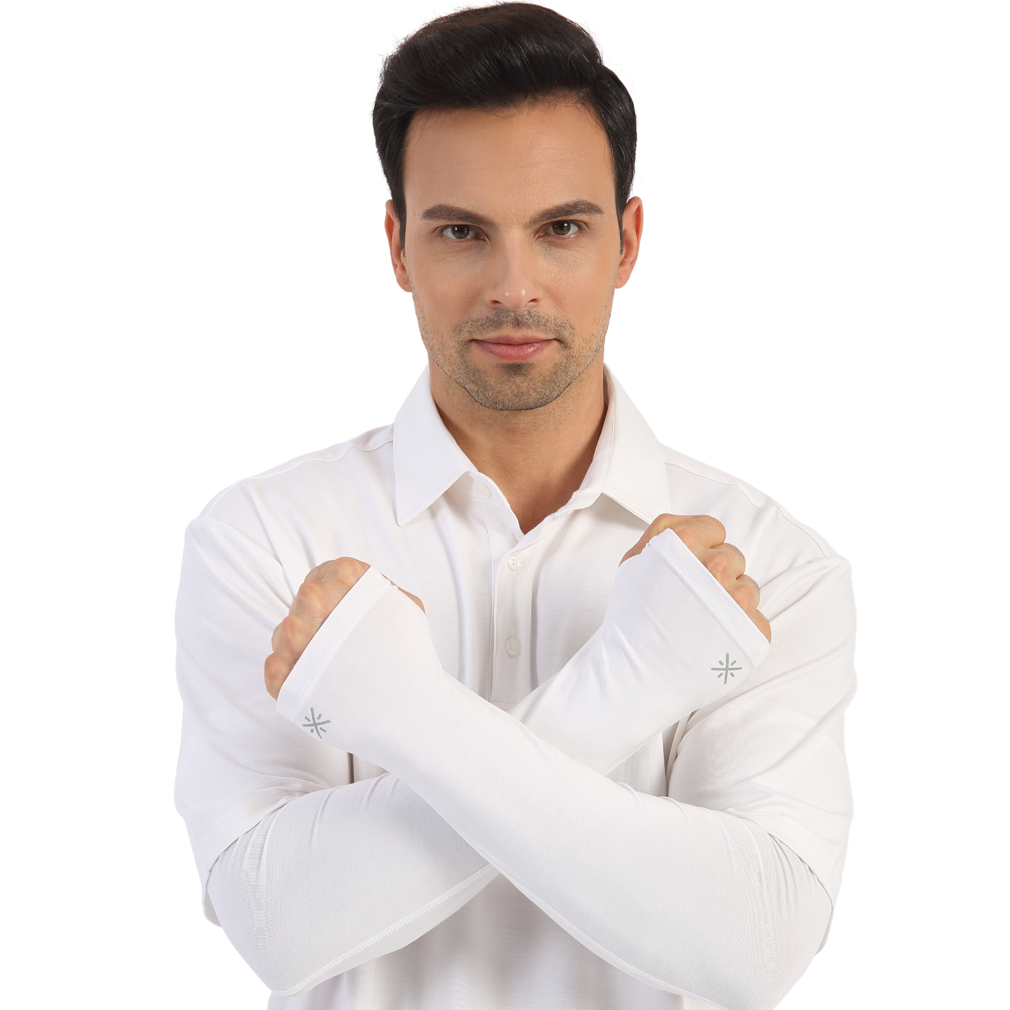 Male Arm Sleeve UPF50+ White – UVX Clothing